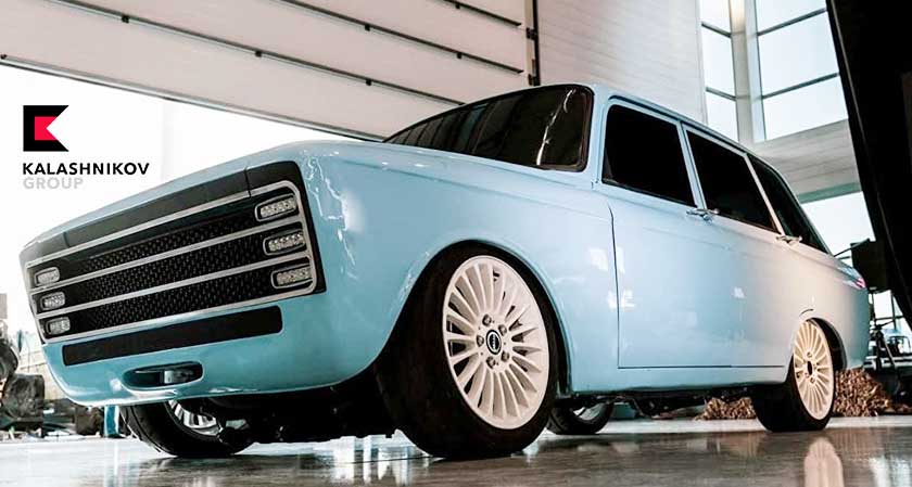 Russian weapons maker unveils an electric car to rival Tesla